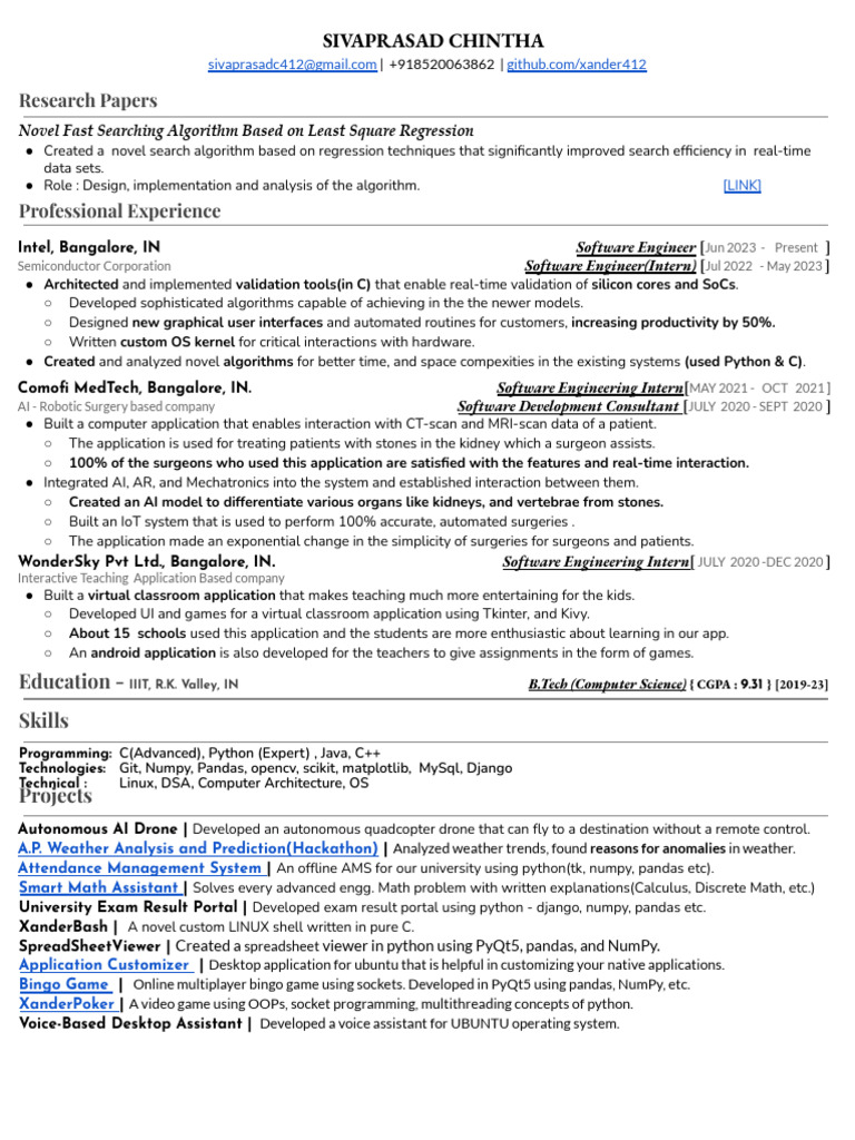 SIVAPRASAD__RESUME | PDF | Software | Artificial Intelligence