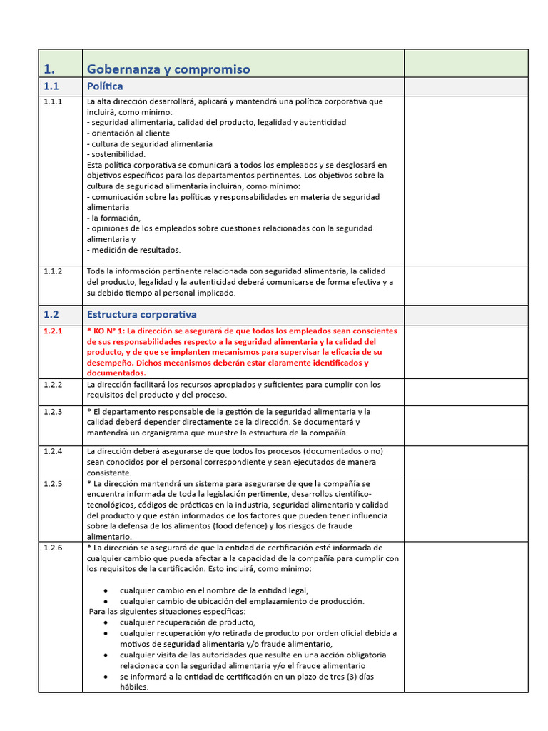 IFS8 - Audit Cheklist Español | PDF | Análisis de Riesgo y Puntos ...