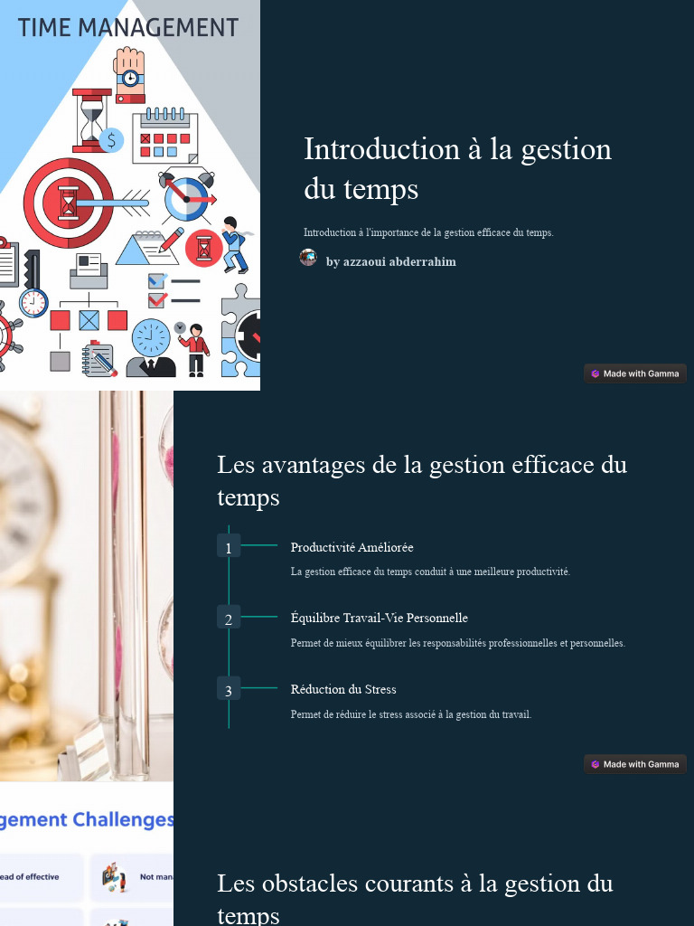 Introduction-a-la-gestion-du-temps | PDF | Gestion du temps | Compétences professionnelles