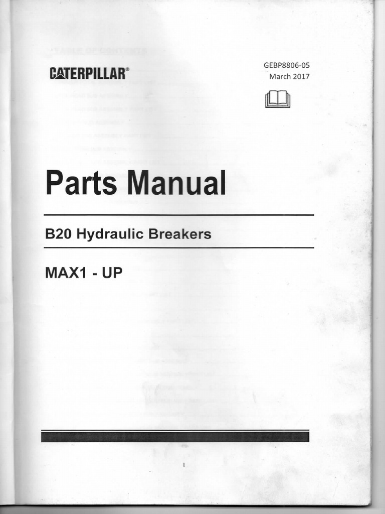 Part Book Breaker Cat | PDF | Internal Combustion Engine | Hydraulics