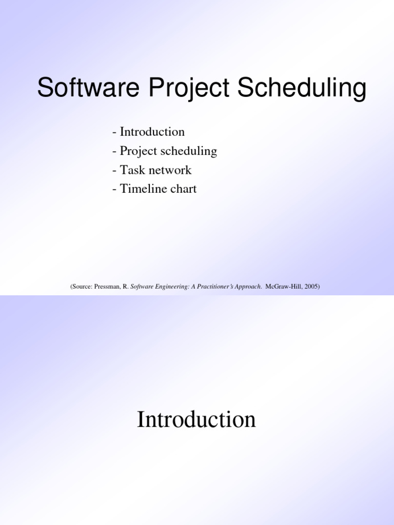 Pressman - Software Project Scheduling | Download Free PDF | Application Software | Software