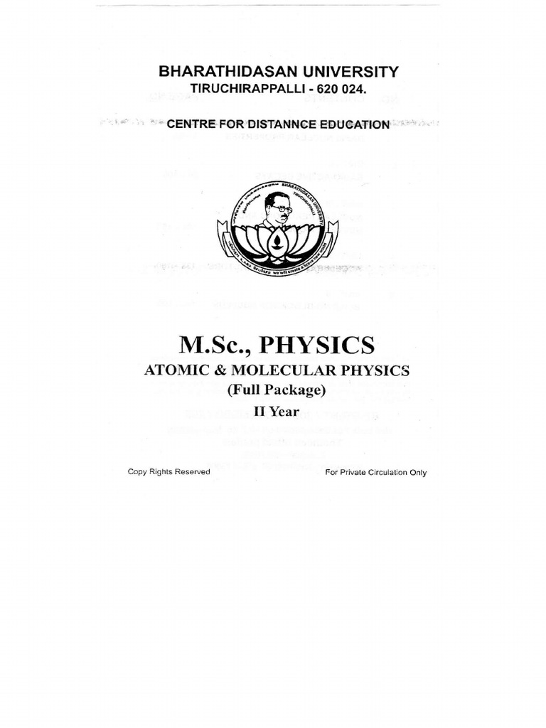 Atomic & Molecular Physics (Unit1, Unit2) | PDF | Atomic Nucleus | Isotope