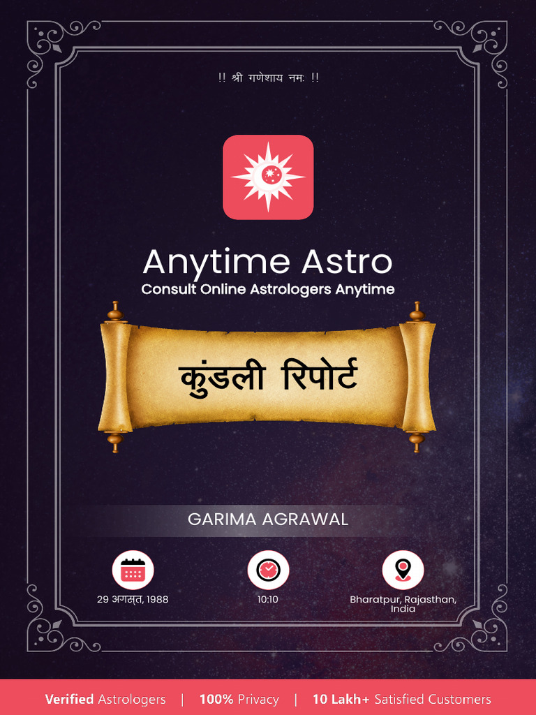 Vedic Charts Hi 4902506 638459990967283778 | PDF