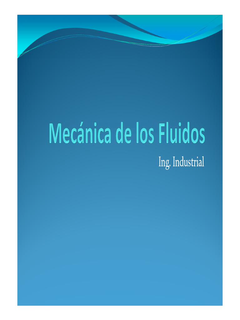 Mecánica_de_los_Fluidos_presentacion | PDF