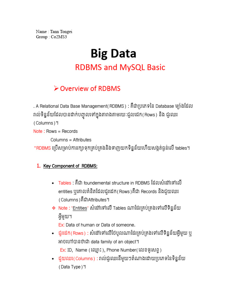 BigData-Tann Tongei | PDF
