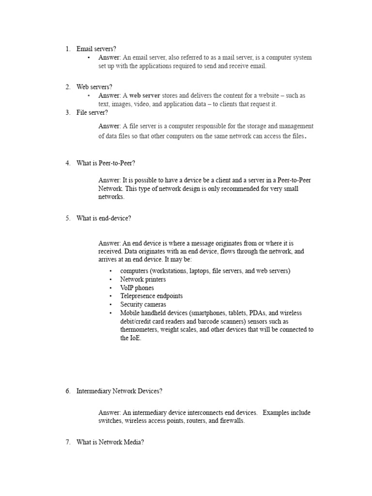 Network Answer Key | PDF | Internet Protocol Suite | Computer Network