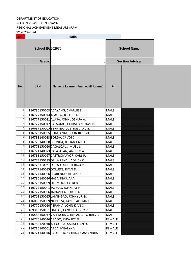 Class-Scoresheet JHS v2.0 | PDF