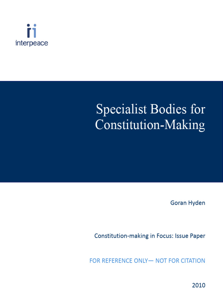 InFocus Hyden FINAL | PDF | Negotiation | Constitution