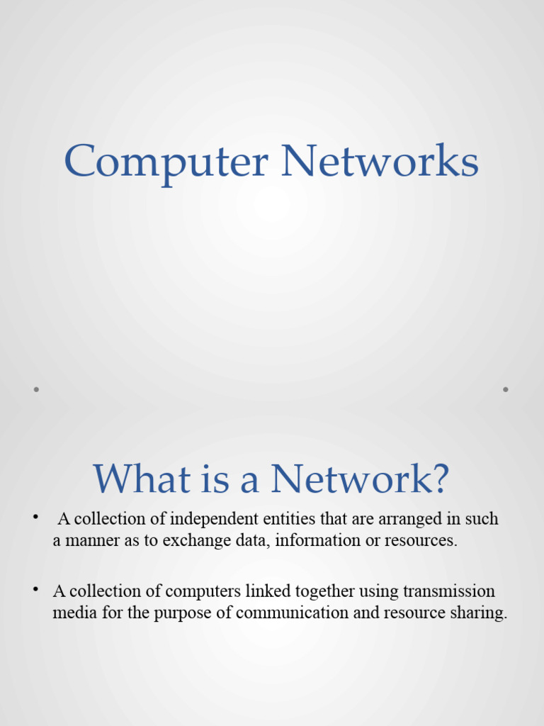 Computer Network Basics & Devices | PDF | Computer Network | Network ...