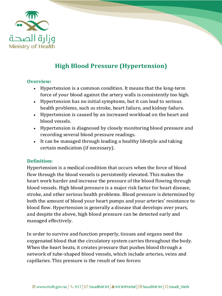 Hypertension | PDF | Hypertension | Blood Pressure