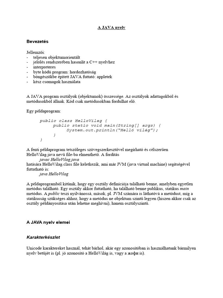 ElekT Java2 Kezdo | PDF