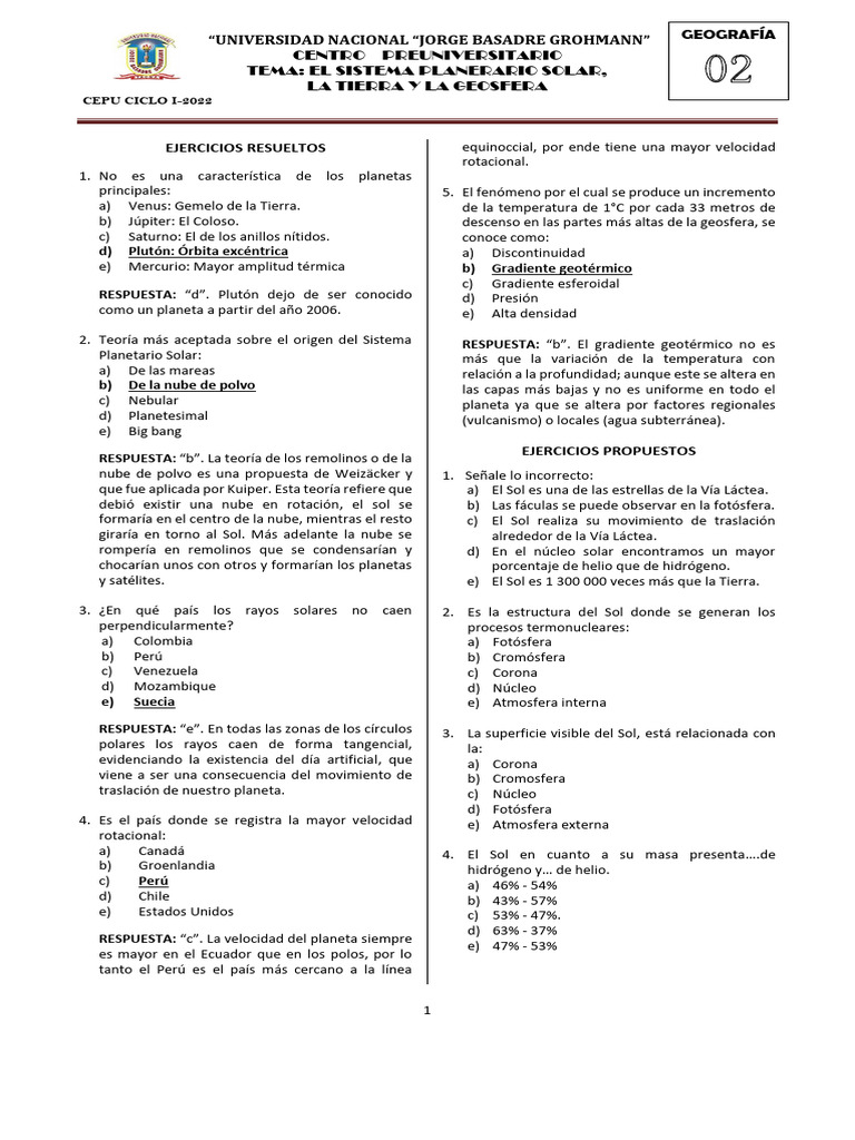 Práct. 02 - Geografía | PDF | Tierra | Dom