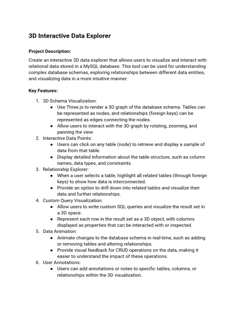 3D Interactive Data Explorer | PDF | Databases | Table (Database)