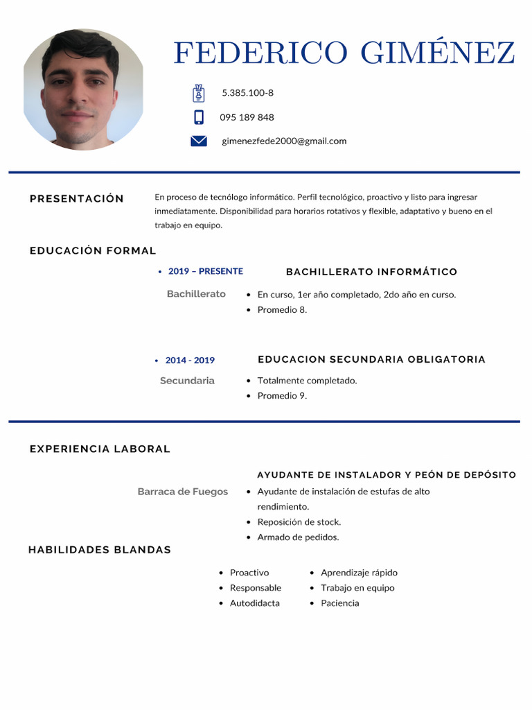 CV Federico Giménez | PDF
