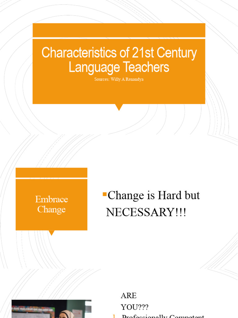Characteristics of 21st Century Language Teachers | PDF | Teachers ...