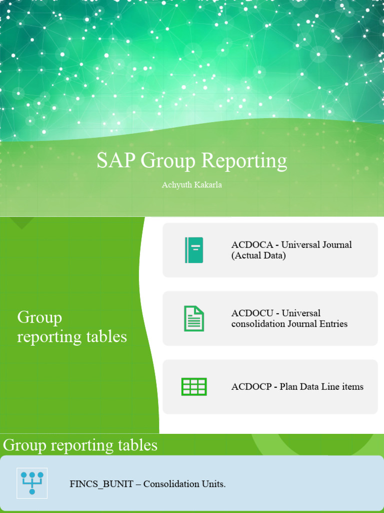 SAP Group Reporting Achyuth | PDF | Information Technology | Computing