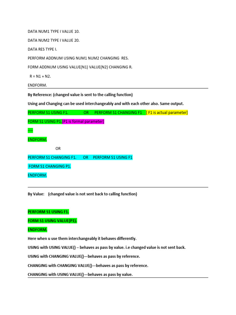 Sub Routines Pdf Parameter Computer Programming Software