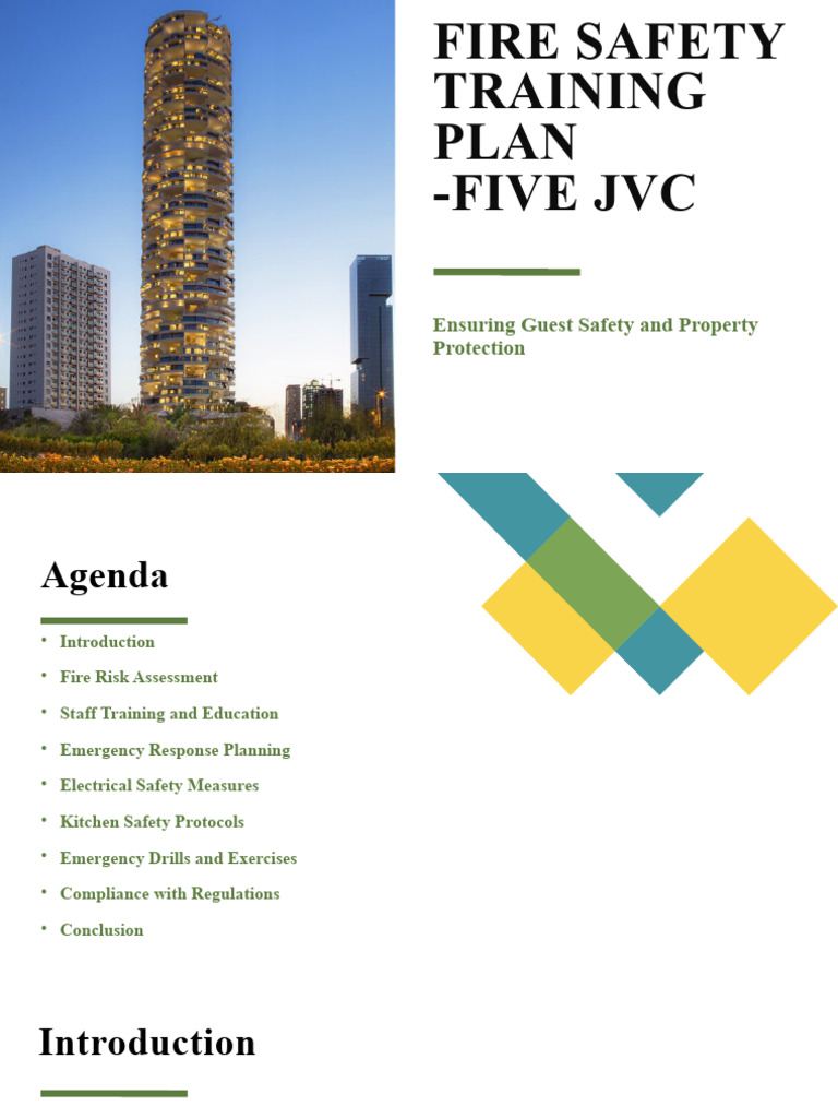 Fire Safety Training Plan - JVC | PDF | Fire Safety | Regulatory Compliance