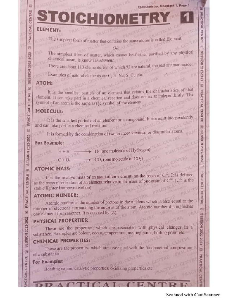 PC Coa Notes Chem | PDF