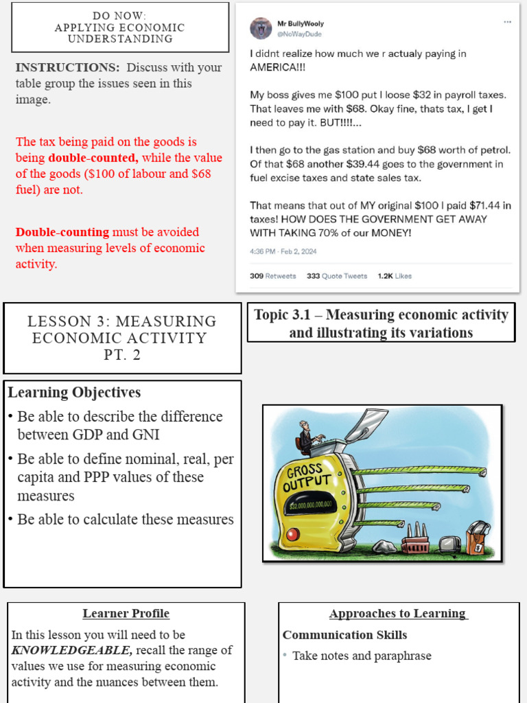 Lesson 3 - Measuring Economic Activity Pt. 2 | PDF | Gross Domestic ...