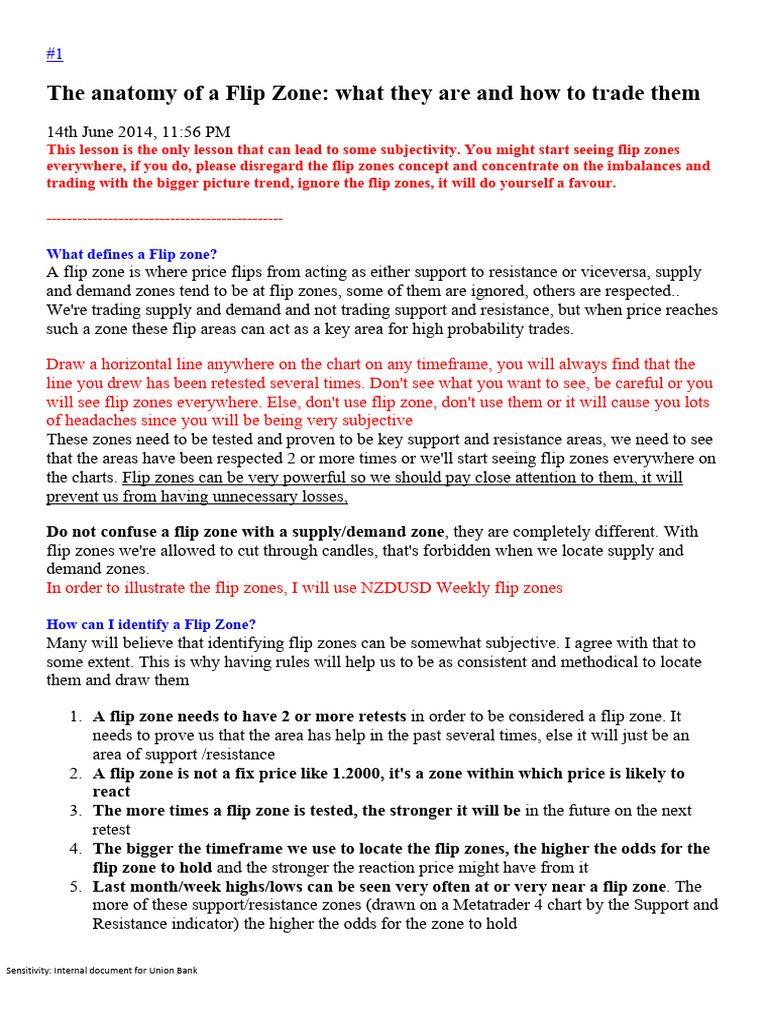 The Anatomy of A Flip Zone: What They Are and How To Trade Them | PDF ...