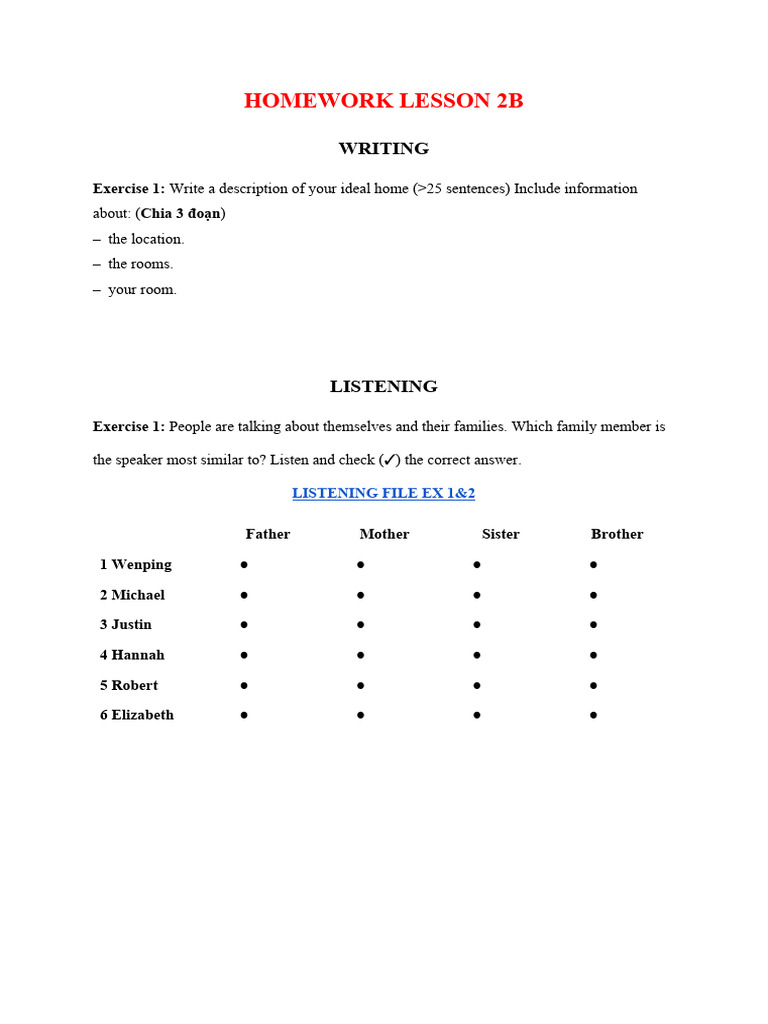 BTVN Lesson 2b | PDF