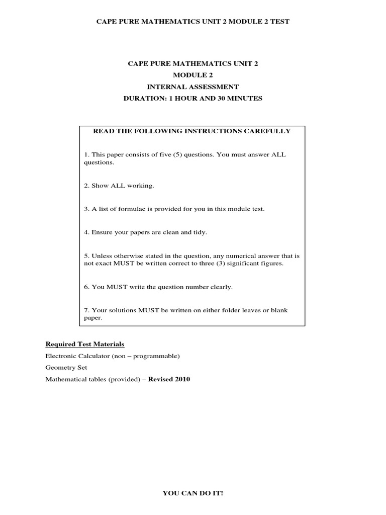 Unit 2 Module 2 Test & Solutions | PDF | Mathematical Objects | Mathematics