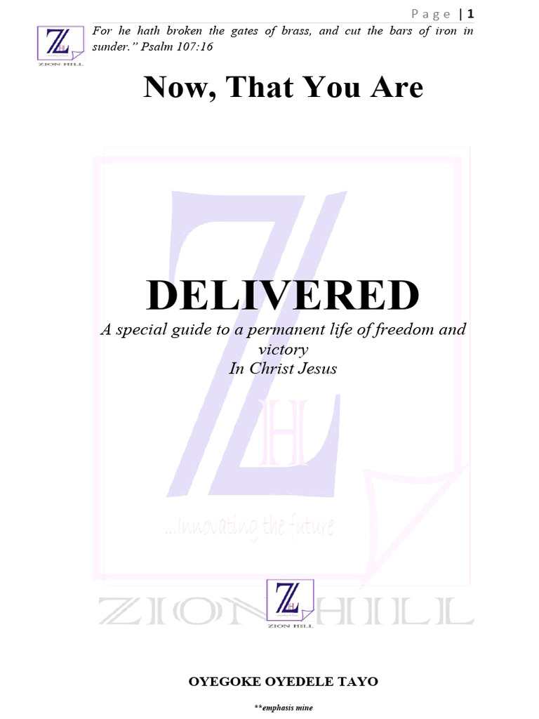 Guide to Sustaining Your Deliverance | PDF | Devil | Deliverance Ministry