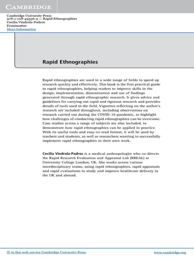 Frontmatter | PDF | Ethnography | Science