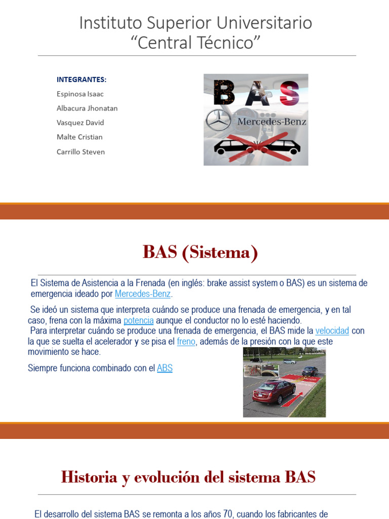 Sistema BAS | PDF | Sistema de freno antibloqueo | Vehículos terrestres
