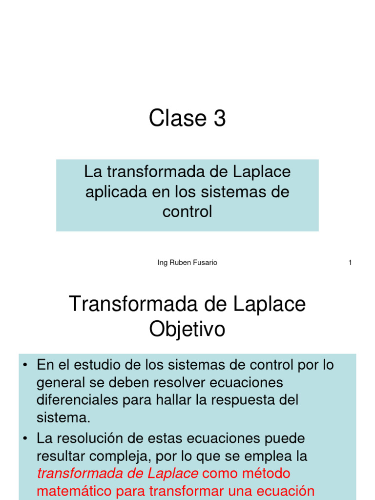 03 - Transformada de Laplace | PDF | Ecuaciones | Transformada de Laplace