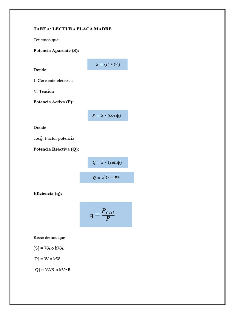 Cardenas Cantu Clara Isabel - Lectura Placa Madre | PDF | Energia ...