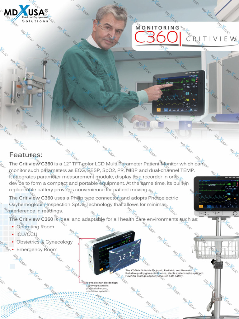 CRITIVIEW_C360_Multi_Patient_Monitor_MDX_Instruments-1 | PDF