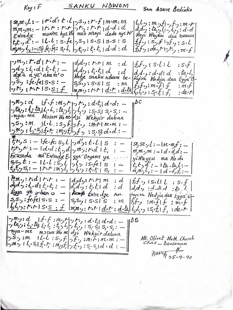 Sanku Ndwom Solfa | PDF
