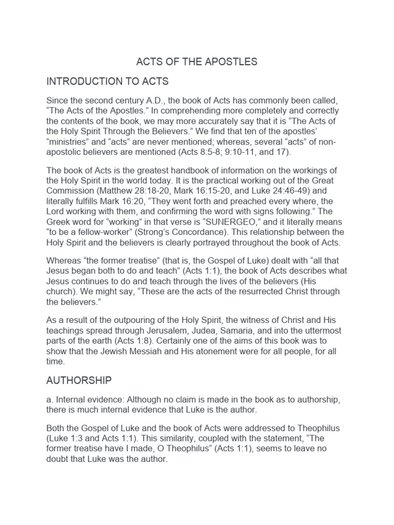 Acts of The Apostles | PDF | Acts Of The Apostles | Jesus