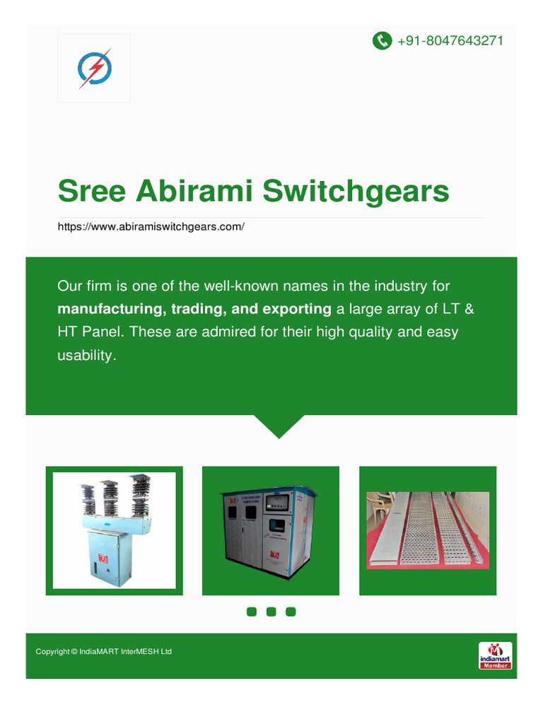 Sree Abirami Switchgears | PDF | Switch | Electrical Substation