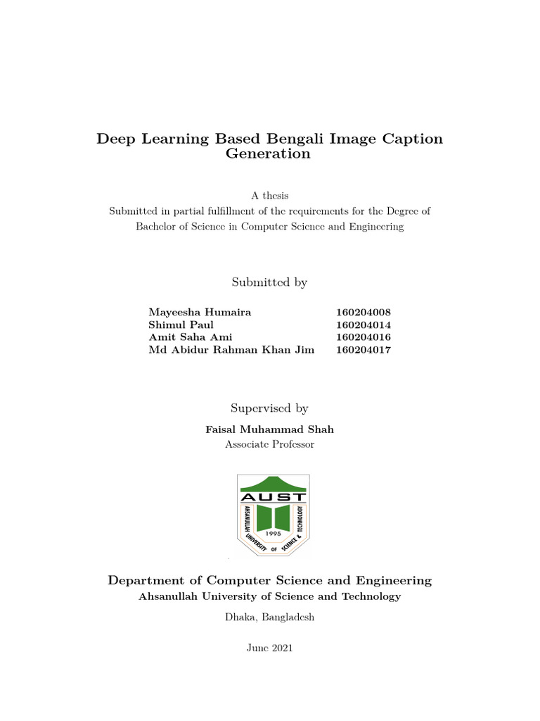 Bengali Image Captioning with Deep Learning | PDF | Artificial Neural ...
