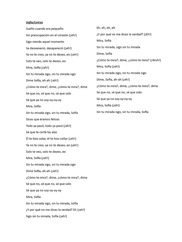 Letras Musicales1.2.3.4 | PDF | Amor