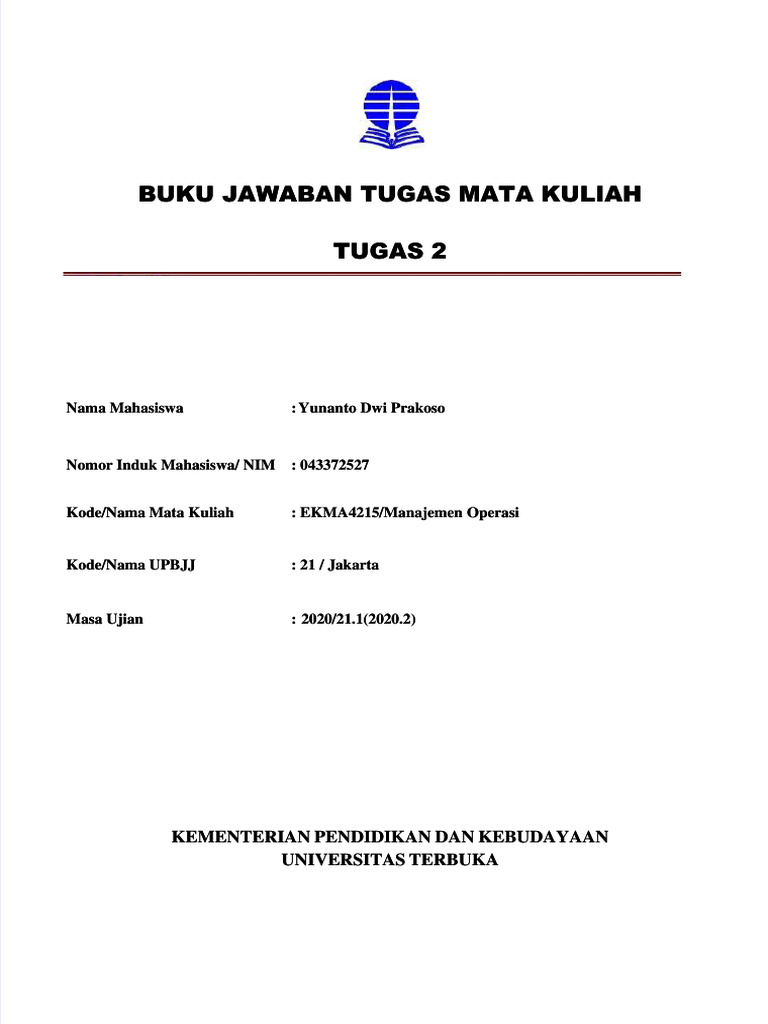PDF Tugas 2 Manajemen Operasi - Compress | PDF | Science & Mathematics