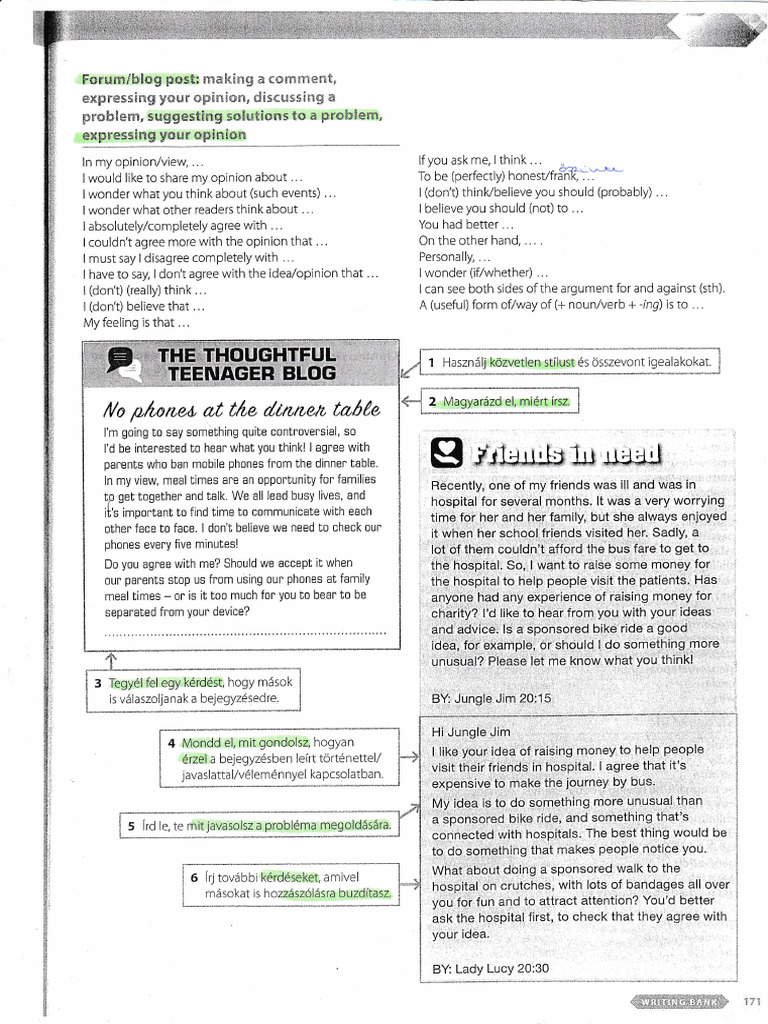 Writing bank - informal letter, giving advice | PDF