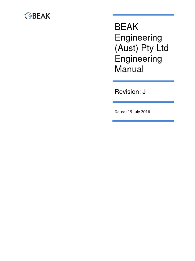 BEAK Engineering Manual Rev J | PDF | Screw | Nondestructive Testing