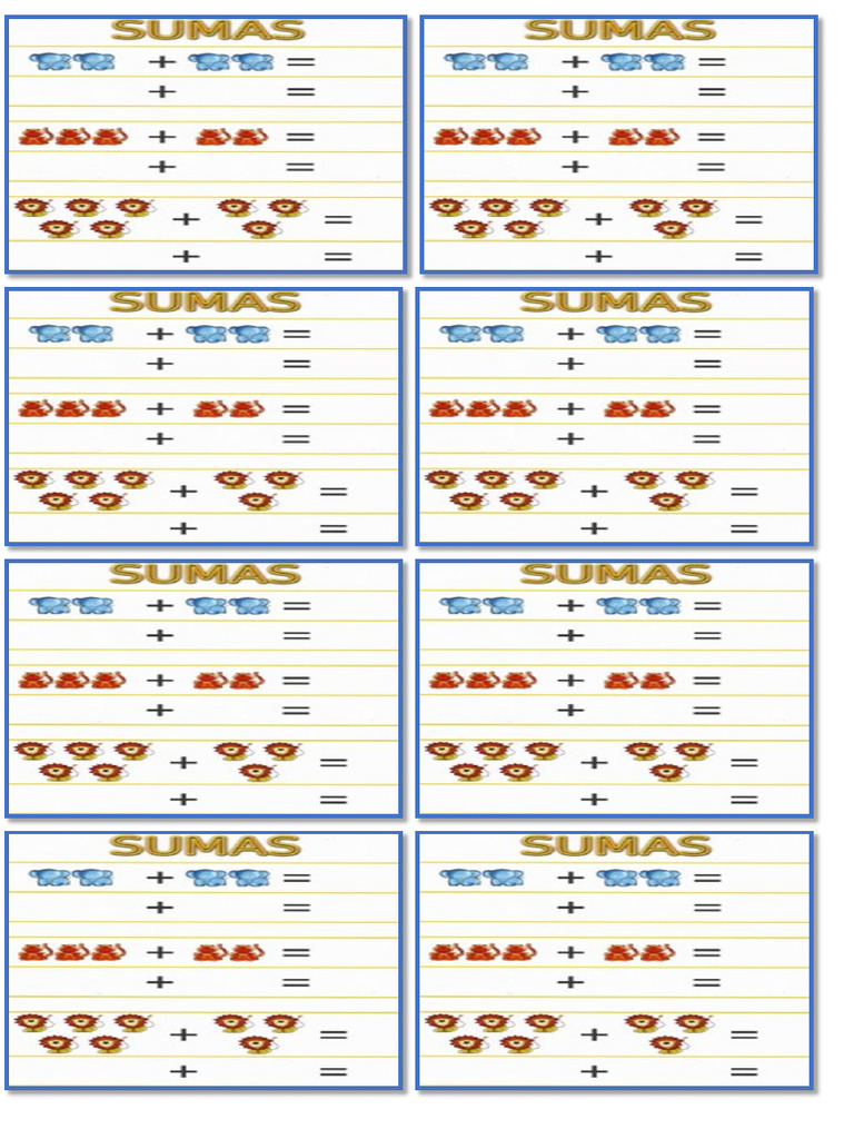 EJERCITACION DE SUMAS | PDF