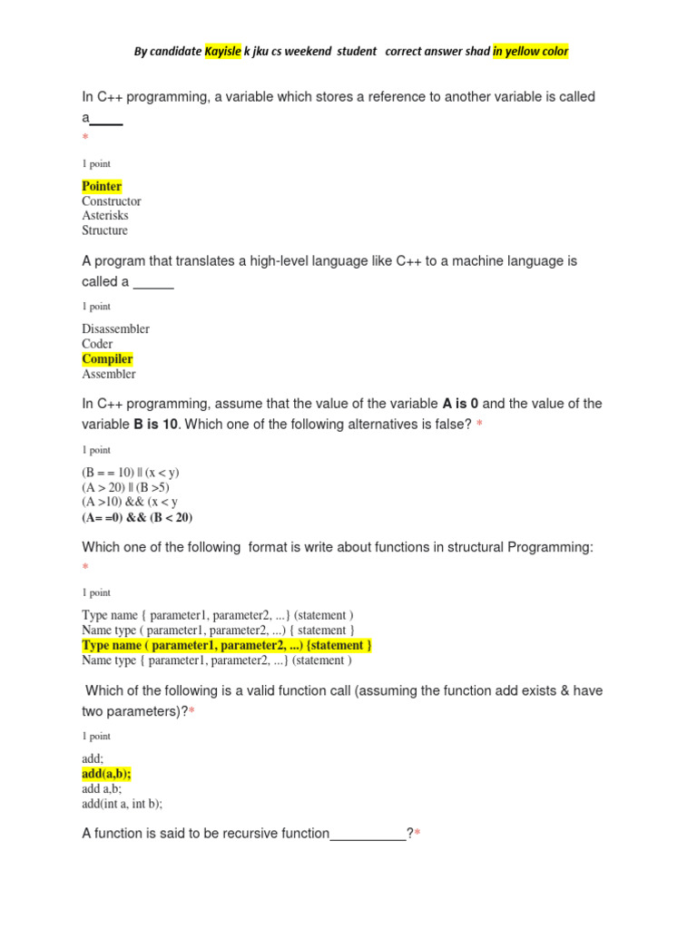 Jku Computer Science Model Exam 2 | Download Free PDF | Scheduling ...