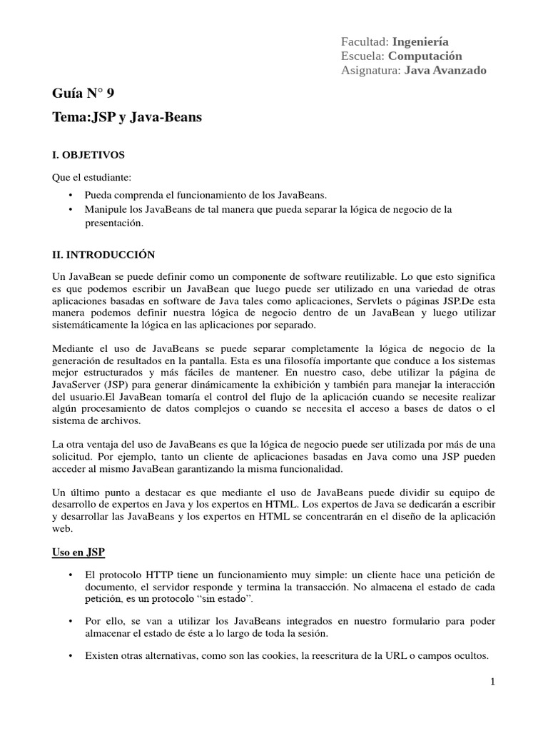 Guia 9 Java | Descargar gratis PDF | Java (lenguaje de programación ...