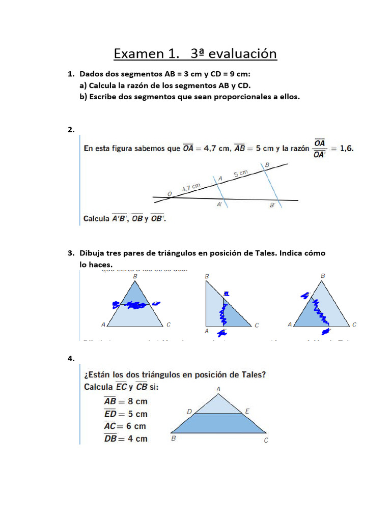 Examen de Recuperación Matemáticas 3 Eval 2º ESO | PDF | Triángulo ... Examen de Recuperación Matemáticas 3 Eval 2º ESO | PDF | Triángulo ...
