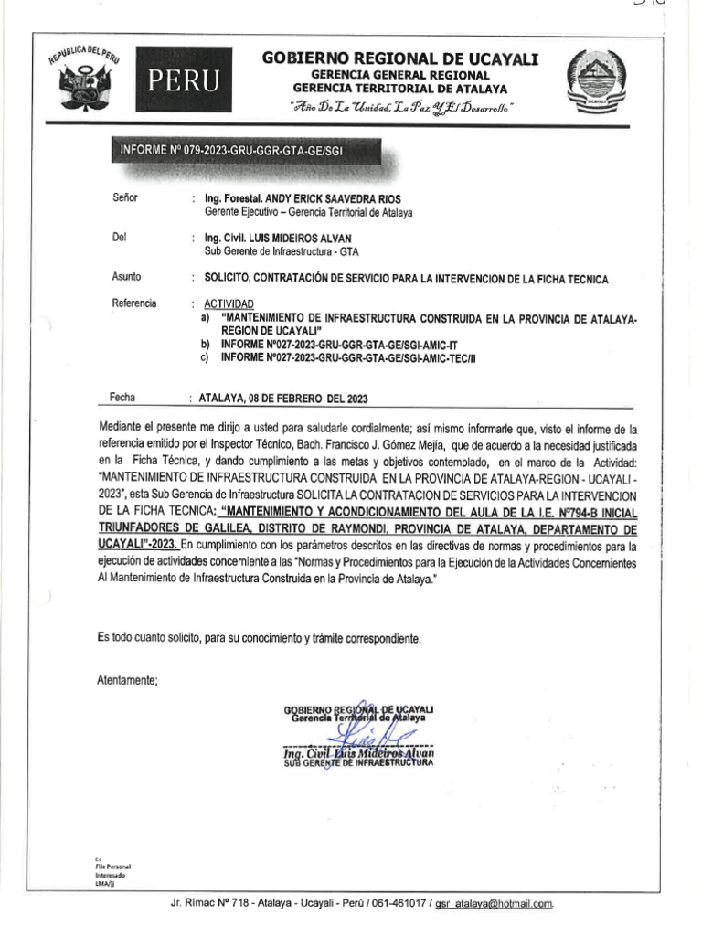 Informe #079-2023gru-Ggr-Gta-Ge-Sgi | PDF