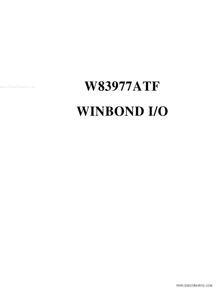 Winbond | PDF | Computer Data | Computer Hardware
