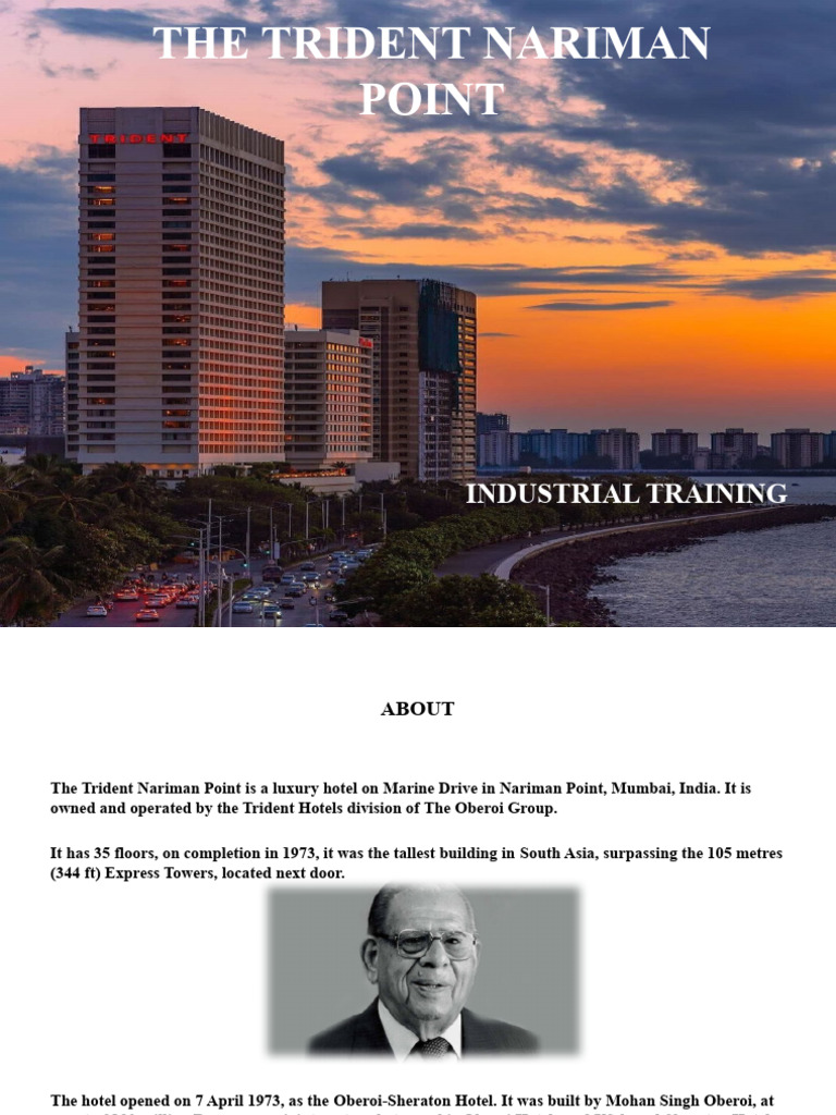 The Trident Nariman Point | PDF | Hospitality Industry | Hotel
