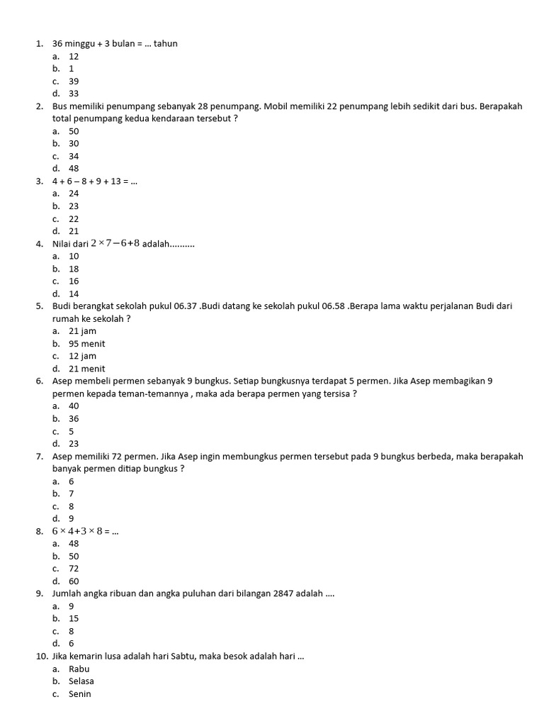 MTK LVL 1 Type C | PDF | Metode & Bahan Ajar | Griya & Taman