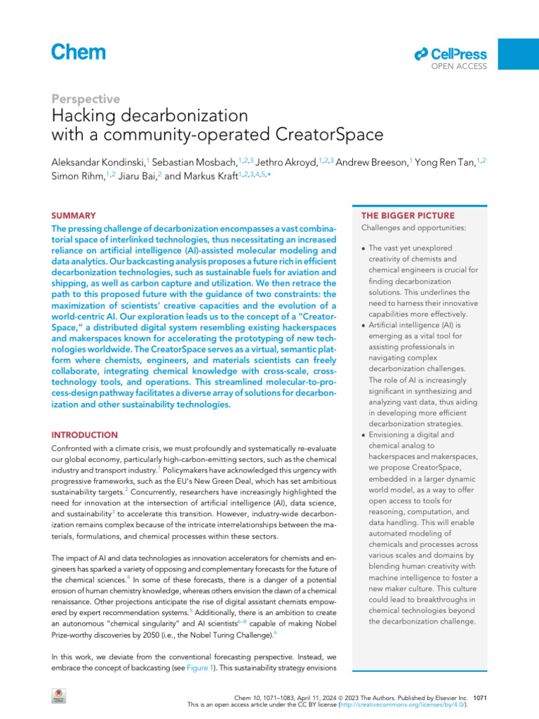 Hacking Decarbonization With A Community-Operated CreatorSpace | PDF | Artificial Intelligence ...